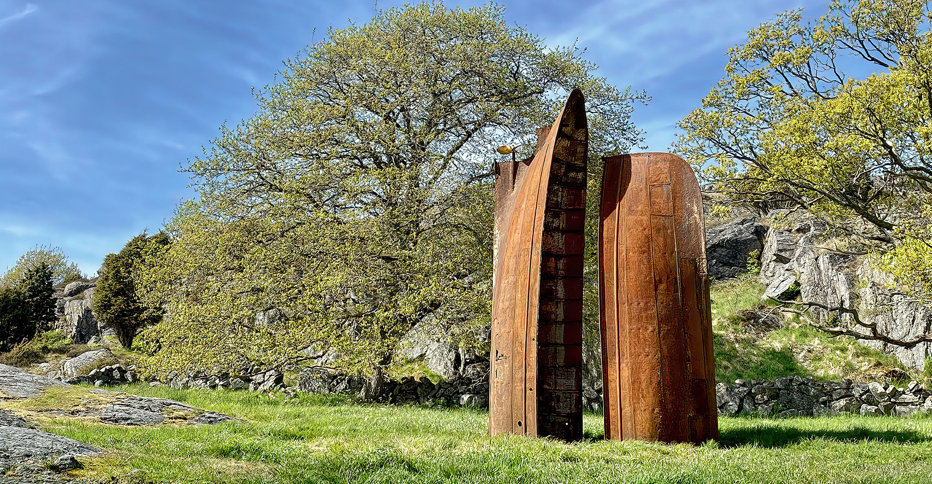 Sculpture exhibition in Pilane on Tjörn island